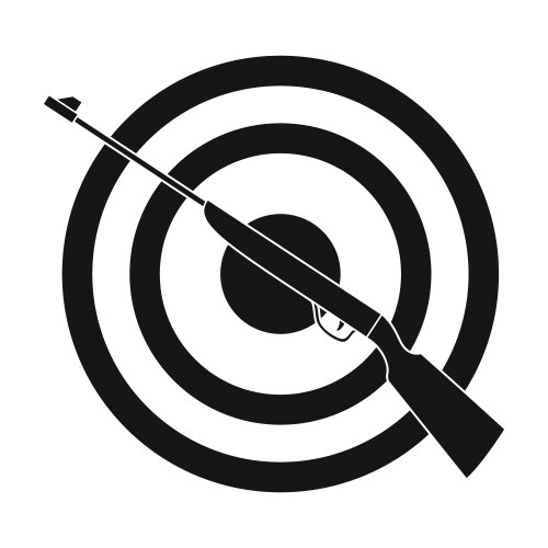 Shooting target cartoon Royalty Free Vector Image