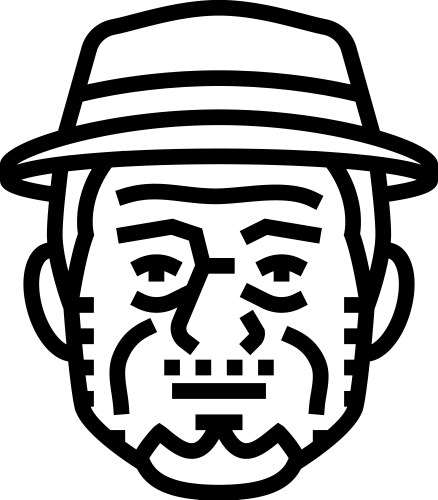 Old Man Outline Vector Images (over 20,000)