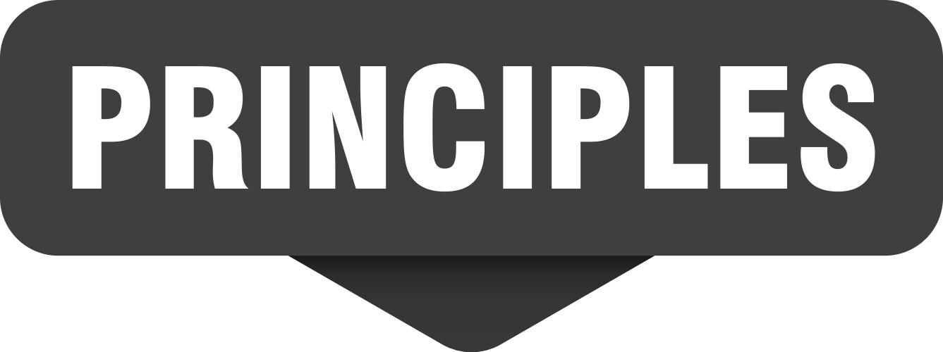 Principles sticker sign on transparent Royalty Free Vector