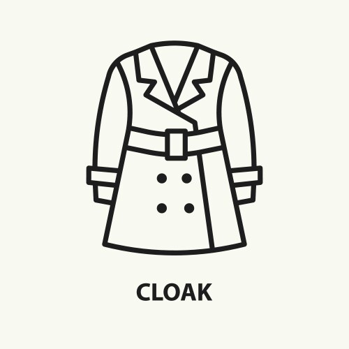 Invisibility cloak icon black line art Royalty Free Vector