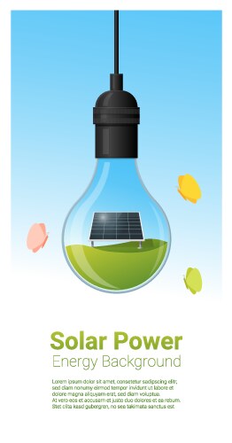 Energy concept background with solar panel Vector Image