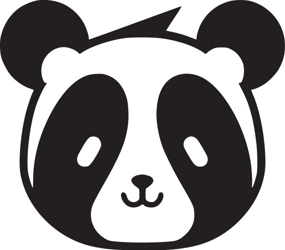 Black panda logo Royalty Free Vector Image - VectorStock