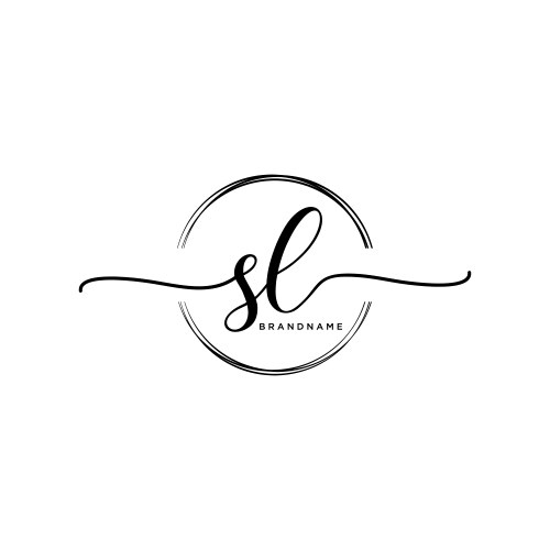 Handwritten letter s monogram or logo brand Vector Image