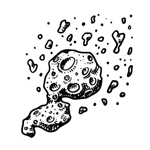 Meteorite Royalty Free Vector Image - VectorStock