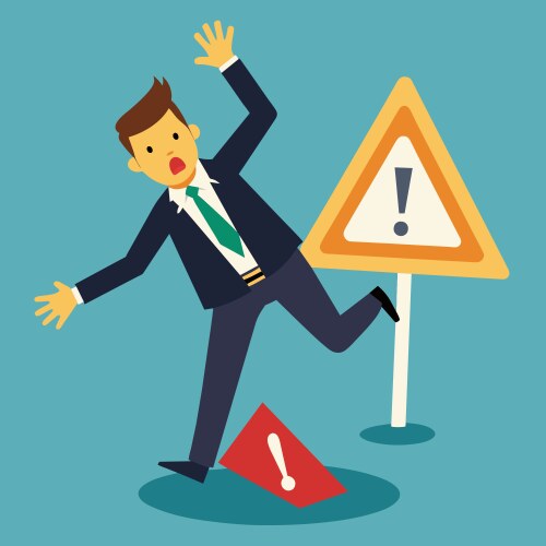 Caution or mistake attention risk alarm Royalty Free Vector Caution or mistake attention risk alarm Royalty Free Vector