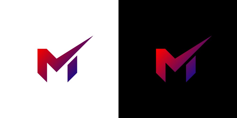 Simple and unique letter m initials logo design Vector Image