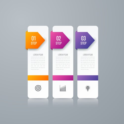 Infographics 3 options Royalty Free Vector Image