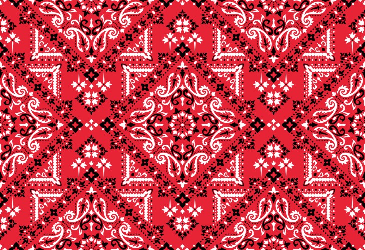 Rectangular seamless bandana print design Vector Image