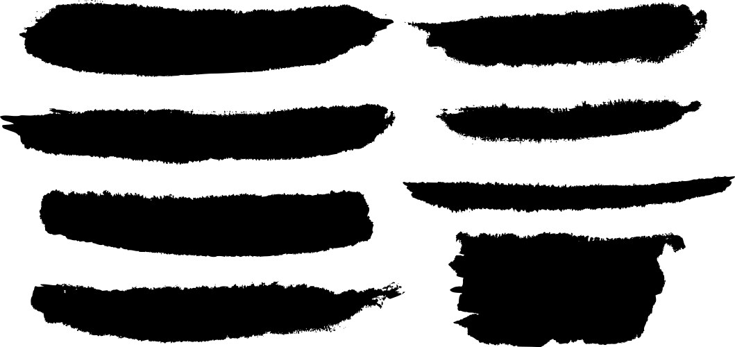 Brush strokes set of text boxes Royalty Free Vector Image