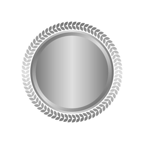 Modern bronze circle metal badge label and design Vector Image