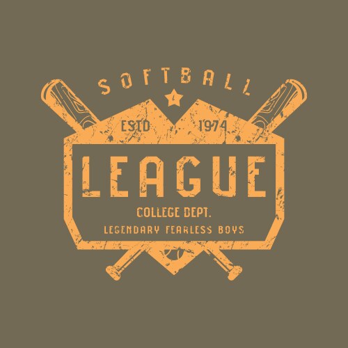 Softball logo Vector Images & Graphics for Commercial Use | VectorStock