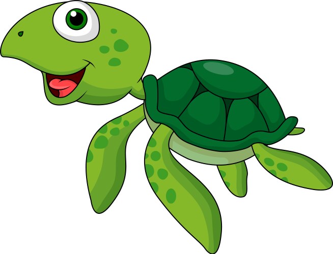 Cute turtle cartoon Royalty Free Vector Image - VectorStock