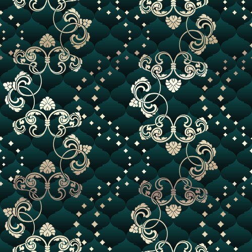 Damask seamless floral pattern Royalty Free Vector Image