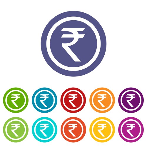 Coin indian rupee money Royalty Free Vector Image