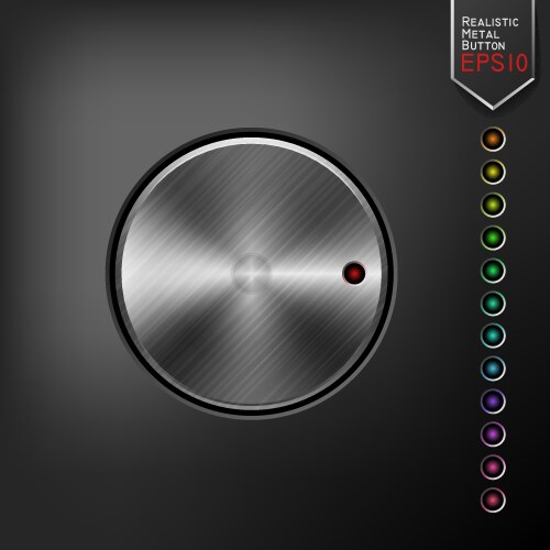 Metal button Royalty Free Vector Image - VectorStock