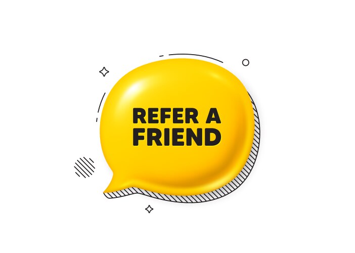 Refer a friend symbol referral program sign Vector Image