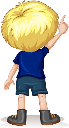 Back of little boy Royalty Free Vector Image - VectorStock