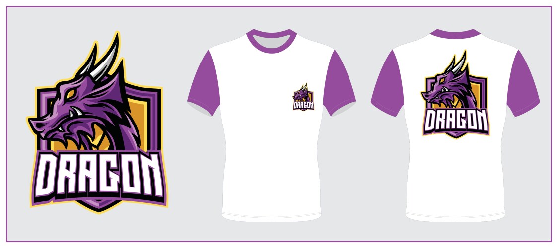 Dragon sports logo Royalty Free Vector Image - VectorStock