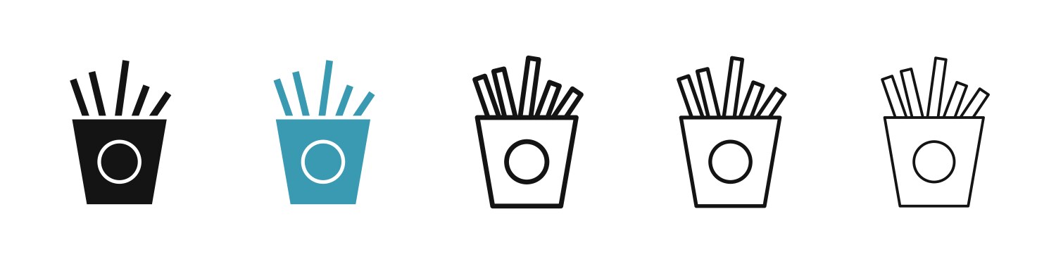 French-fries icon Royalty Free Vector Image - VectorStock
