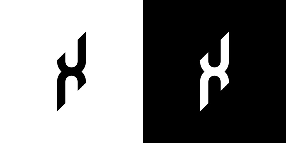 X plus logo design is unique and modern Royalty Free Vector