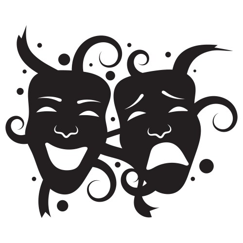 Drama Clipart Black And White