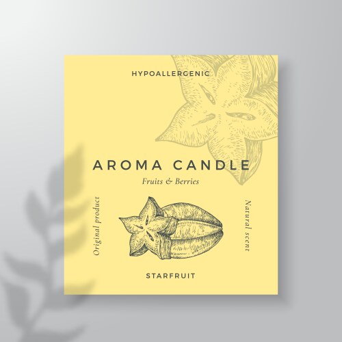 Aroma candle label template chilly pepper Vector Image