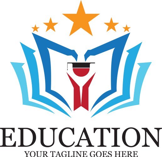 Student education logo Royalty Free Vector Image