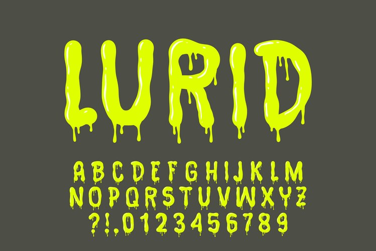 Alphabet graffiti pop slime melt text letter – Royalty-Free Vector ...