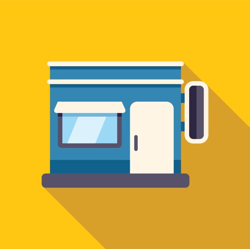 Small business storefront facade with awning Vector Image