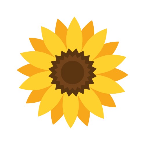 Yellow sunflower icon design Royalty Free Vector Image