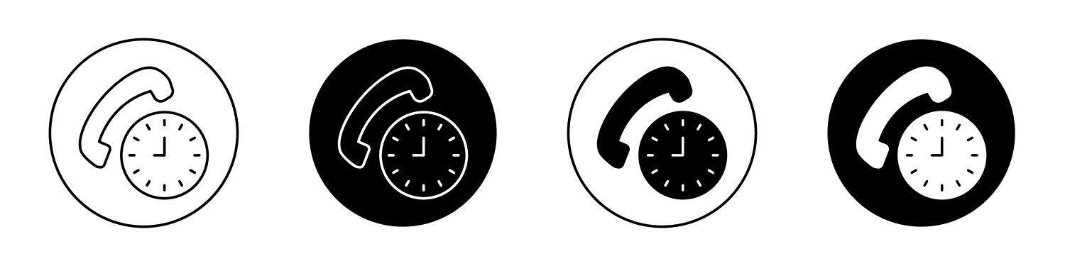 Call duration icon Royalty Free Vector Image - VectorStock