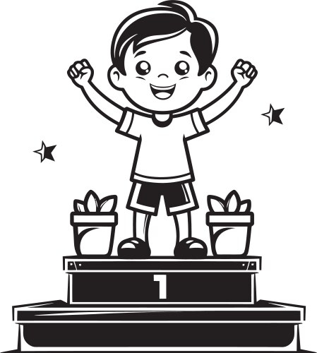 Stage sensation black logo icon triumph first Vector Image