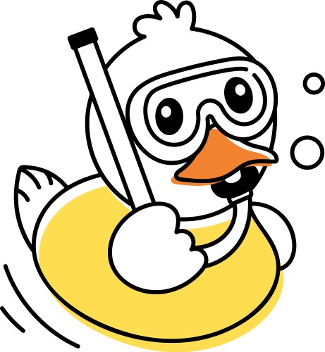 A doodle style duck background designed with funny