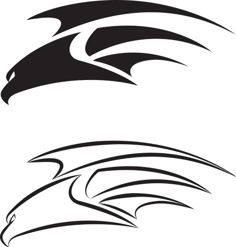 Hawk tattoo Royalty Free Vector Image - VectorStock