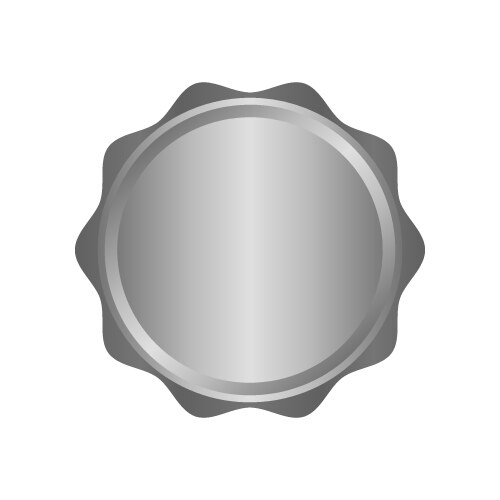 Modern bronze circle metal badge label and design Vector Image