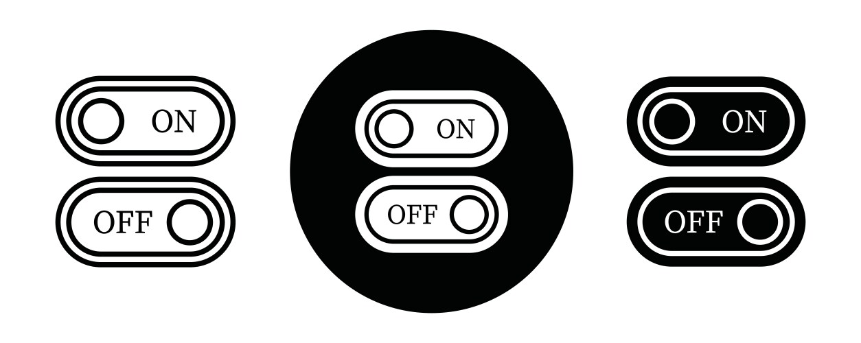 On Off Slider Mobile Ui Toggle Vector Images (over 950)