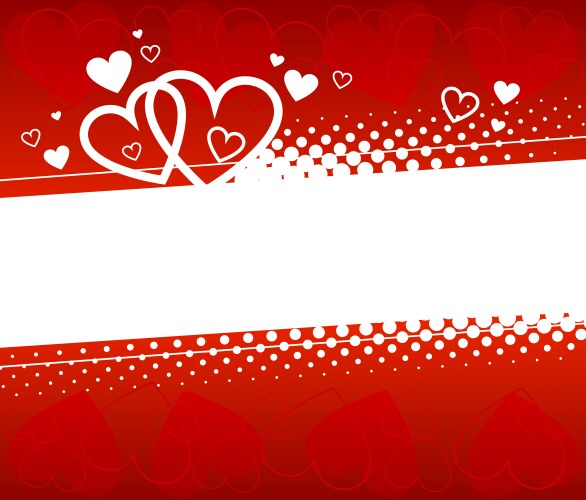 Square background with red hearts Royalty Free Vector Image
