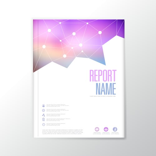 Cover report colorful geometric shapes background Vector Image