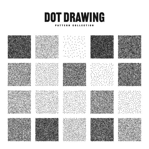 Stipple pattern dotted rectangular design Vector Image