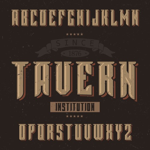 Tavern Font Vector Images (over 120)