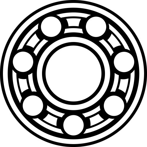 Ball bearing mechanism rotation rolling Royalty Free Vector