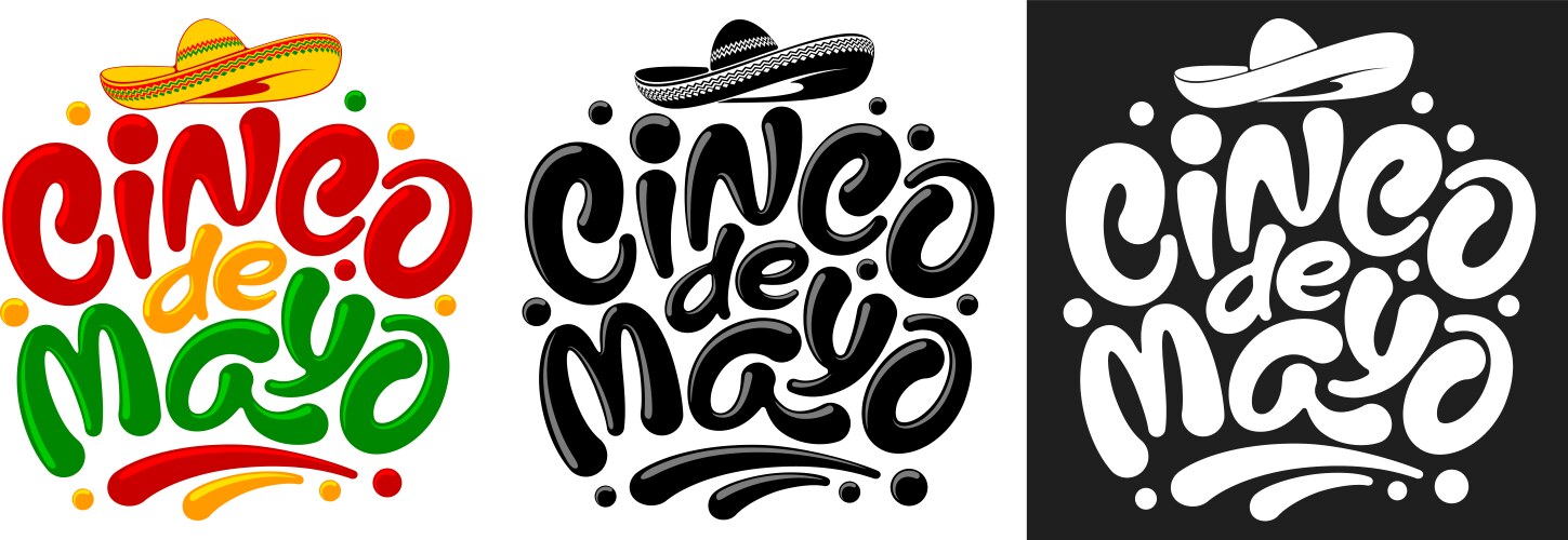 Cinco de mayo lettering Royalty Free Vector Image