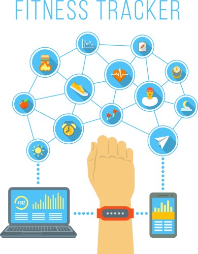 Fitness tracker Royalty Free Vector Image - VectorStock