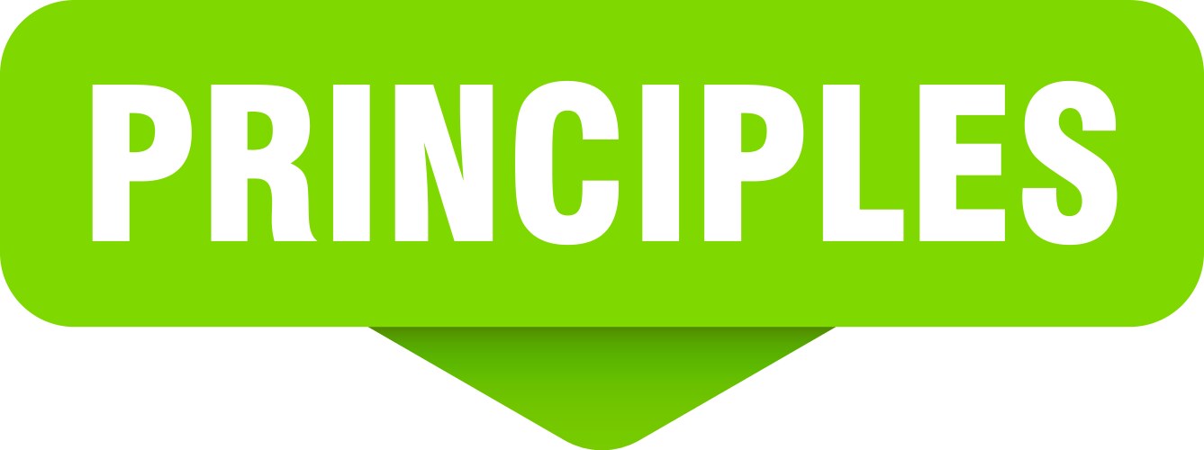 Principles sticker sign on transparent Royalty Free Vector