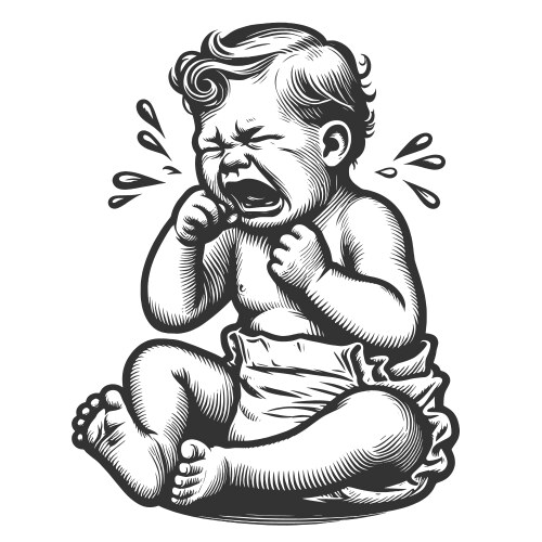 Crying Boy Black And White