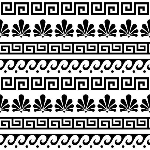 Ancient greek pattern - seamless set Royalty Free Vector