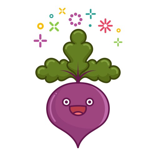 Eggplant afraid emotion avatar purple vegetable Vector Image