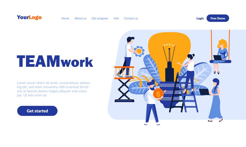 Biblical narrative landing page template moses Vector Image