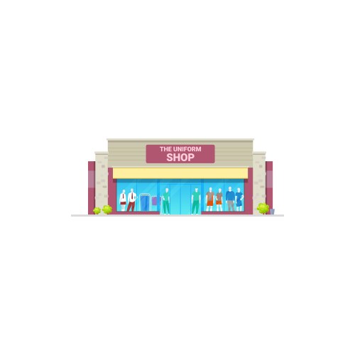 School uniform shop Royalty Free Vector Image - VectorStock