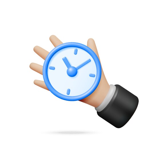 3d Analog Clock Realistic 4 Clocks Royalty Free Vector Image